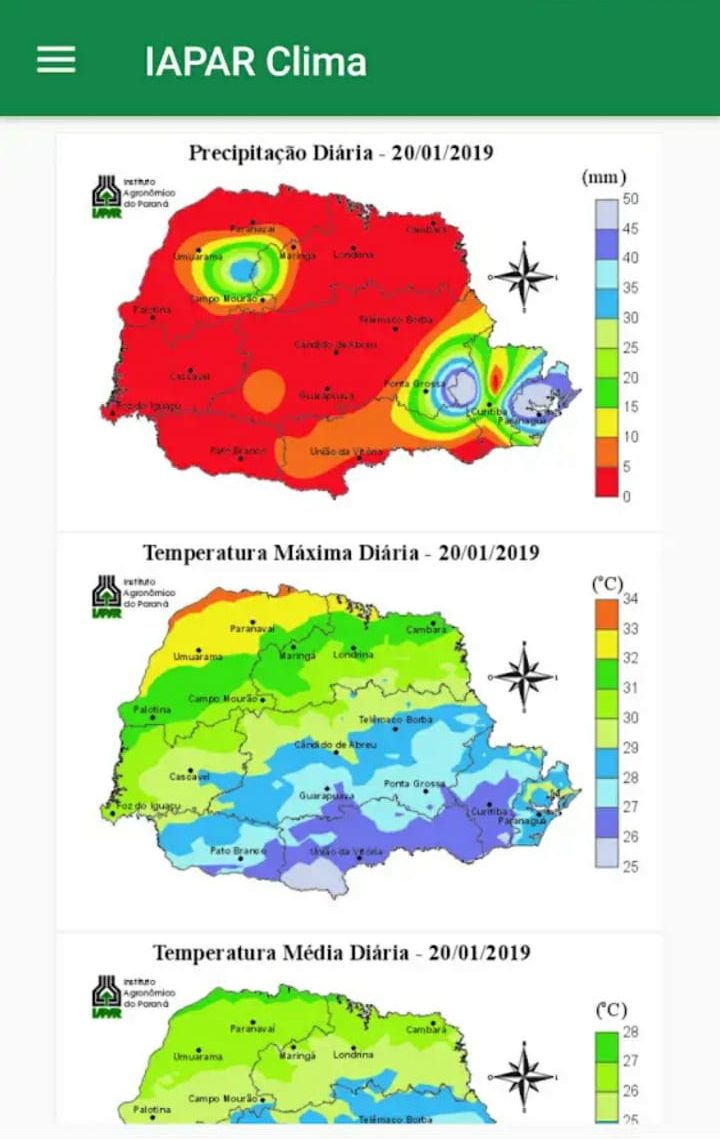Últimas notícias | Aplicativo do Iapar permite o monitoramento do clima ...