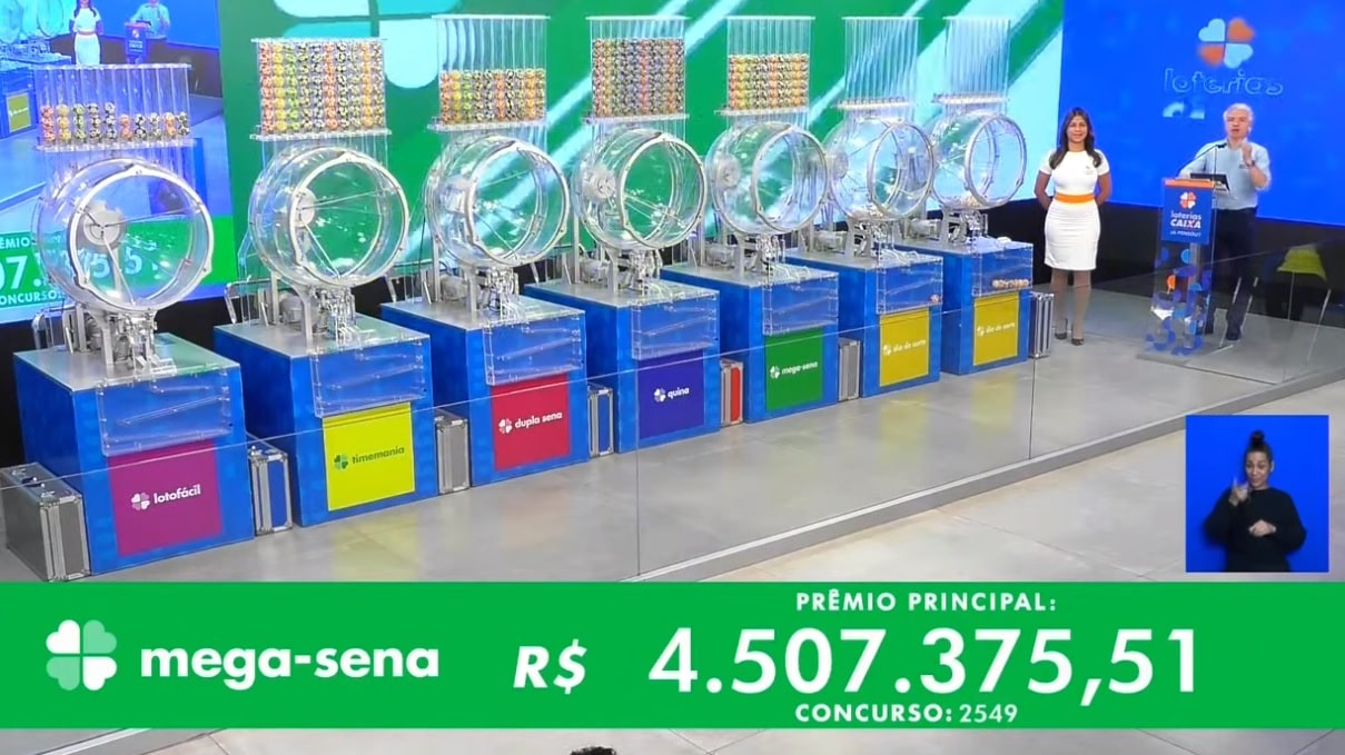 Últimas notícias | Números do Concurso 2549 da Mega-Sena