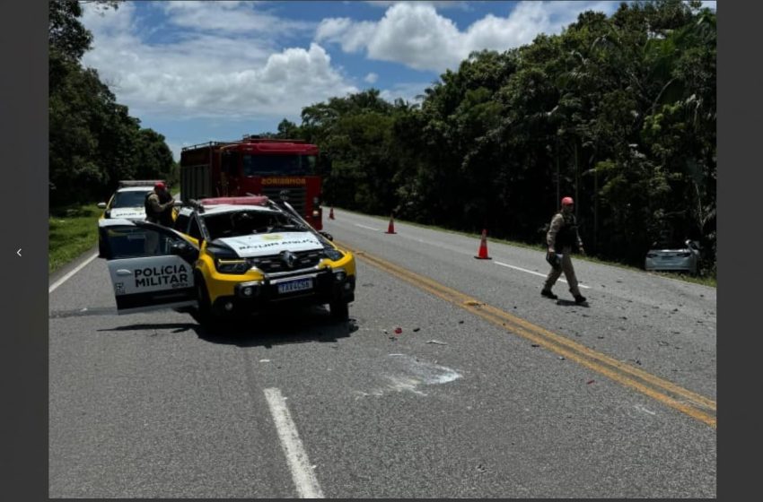 Criança fica ferida em acidente com viatura, na PR-508